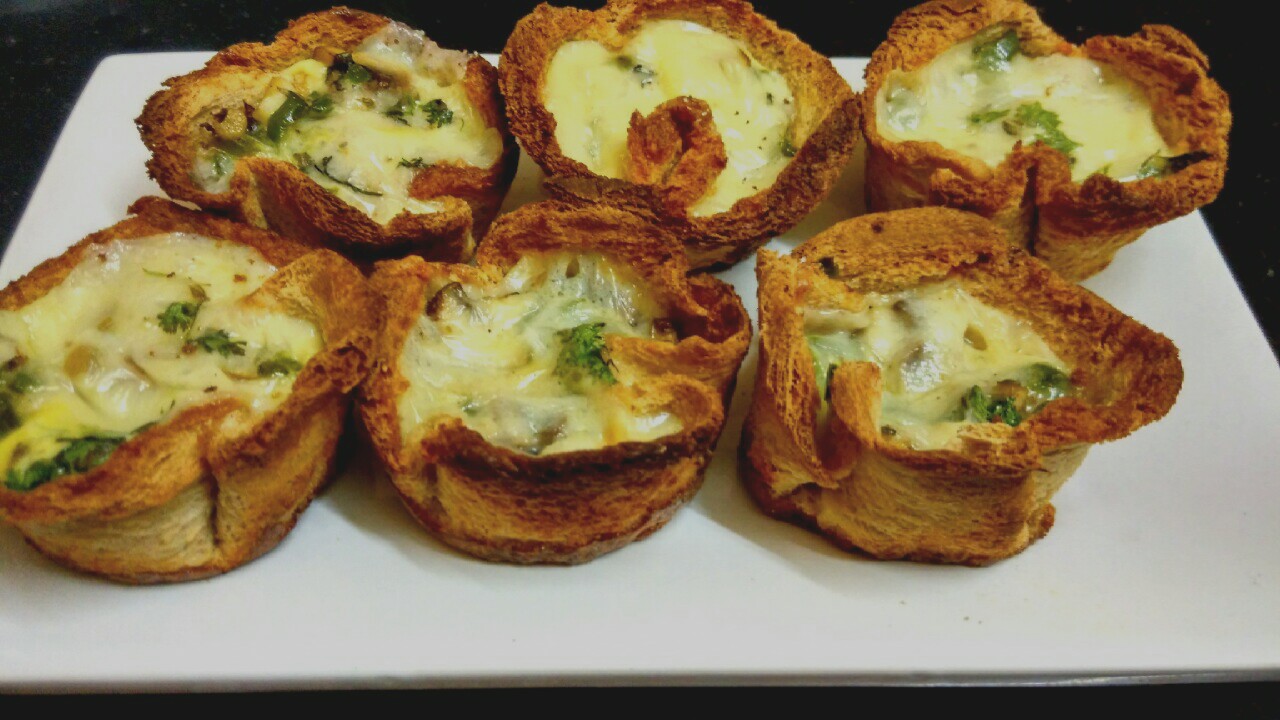 QUICHE TOAST CUPS : Ahaaa Food